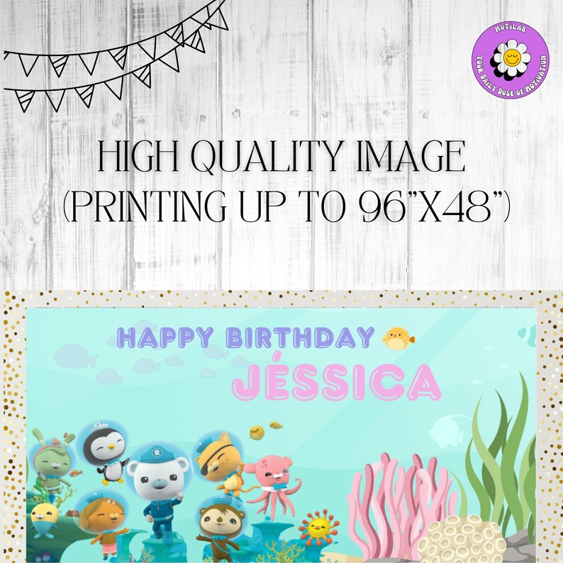 The Octonauts Birthday Banner | Personalized Birthday Wall Sign ...
