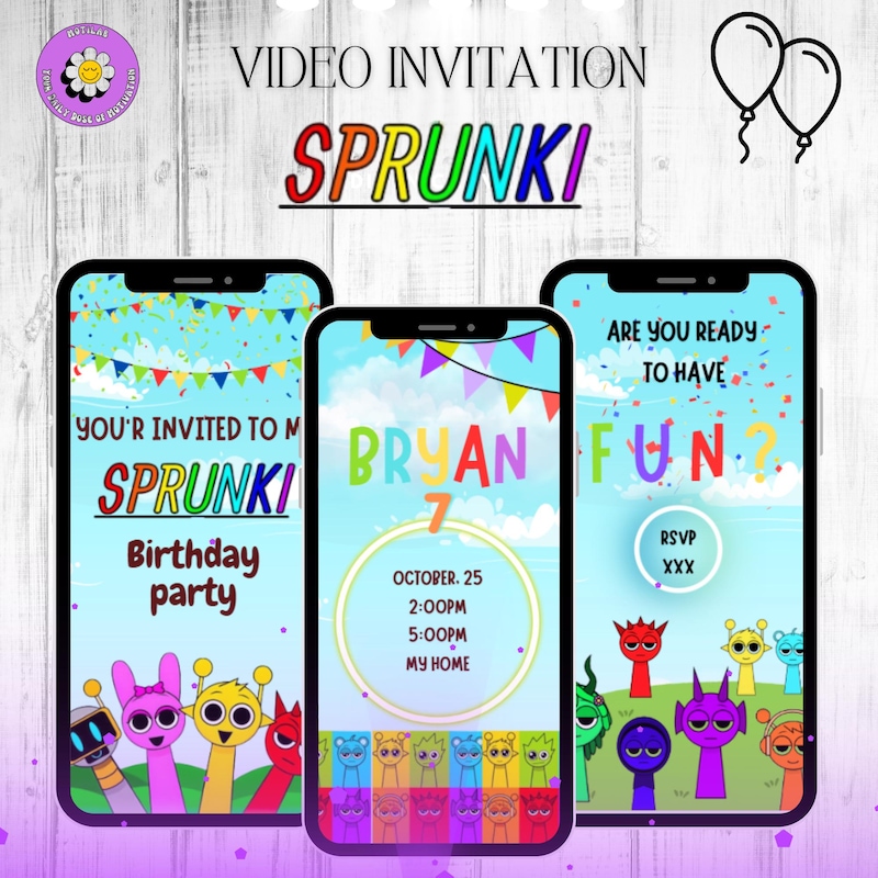 Sprunki Birthday Party - Etsy