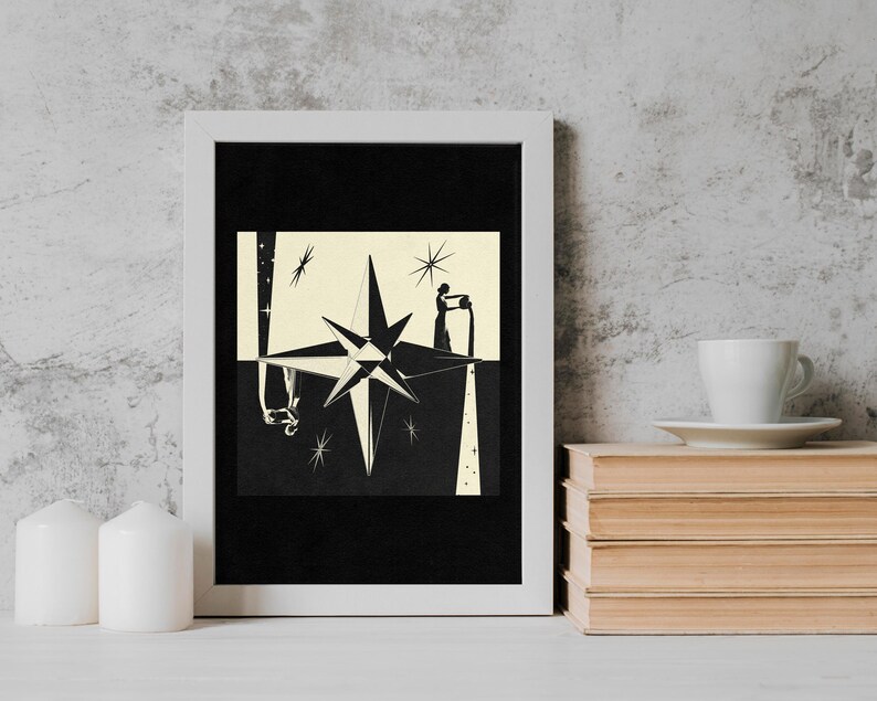 The Star Tarot Art Print - Ethereal Star and Figures – Surrealist ...