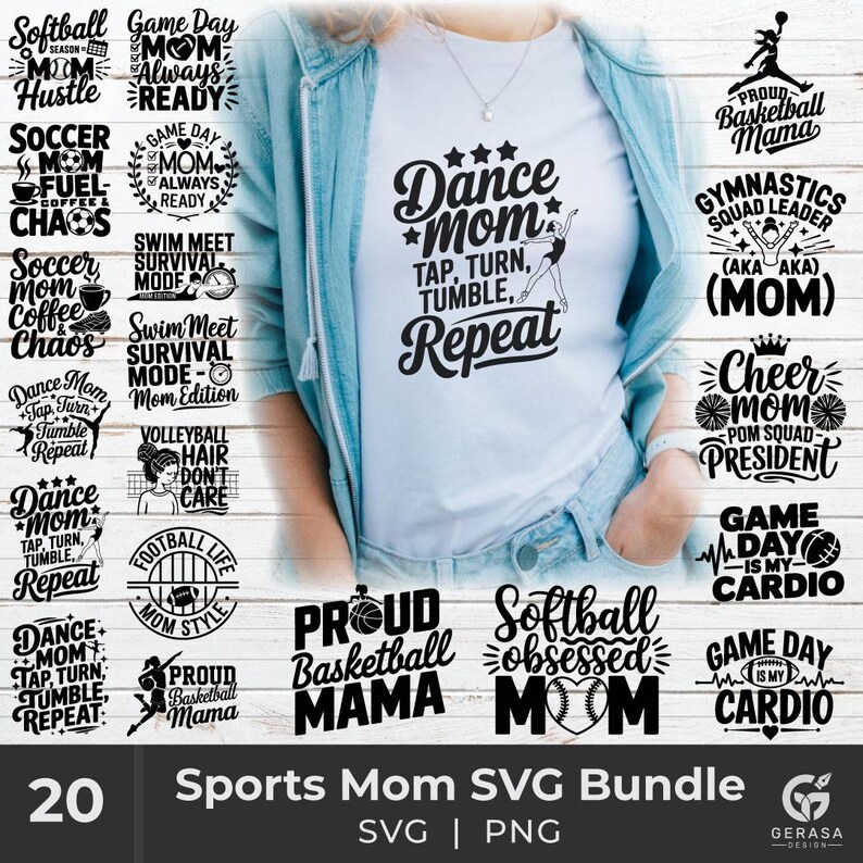 Sports Mom SVG Bundle | Cheer Mom | Soccer Mom | Basketball Mom ...