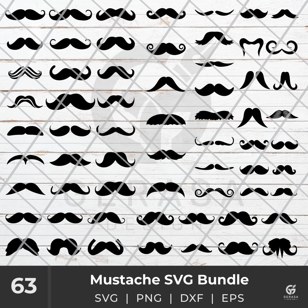 Mustache SVG Bundle, Mustaches SVG, Mustache Clipart, Cut Files ...