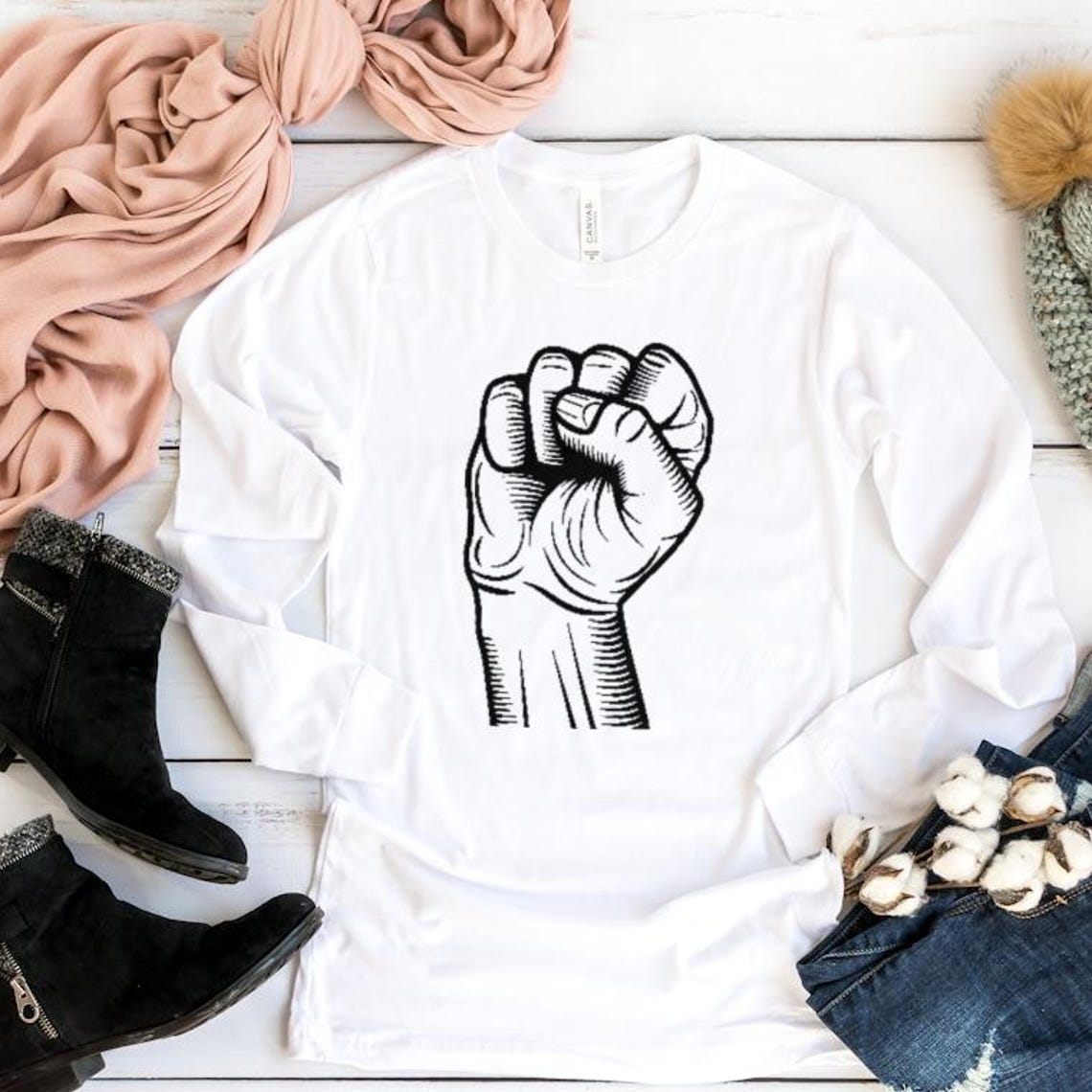 Fist SVG Bundle, Raised Fist SVG, Fist Clipart, Vector, Silhouette, SVG ...