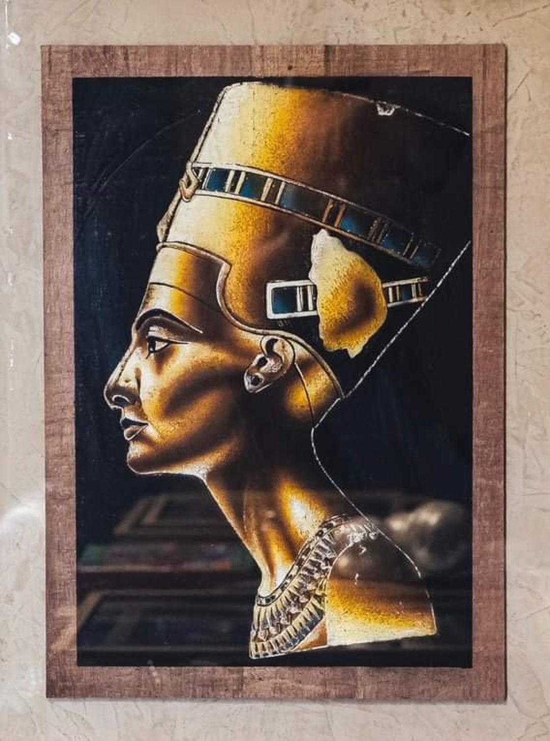 Egyptian Hand Made Papyrus Queen Nefertiti 60 X 40 Cm 24x16 Inch - Etsy