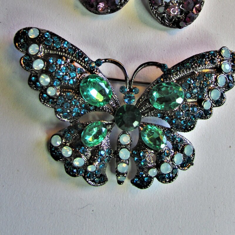 Butterfly Rhinestone Brooch - Etsy