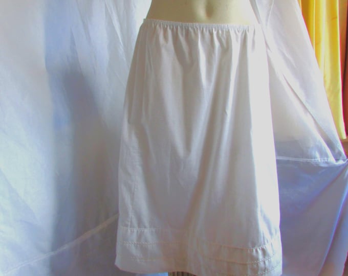 Vintage 1960's Lingerie 2 Half Slips Cotton & Polyester Blend White ...