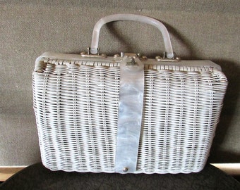 White straw purse | Etsy