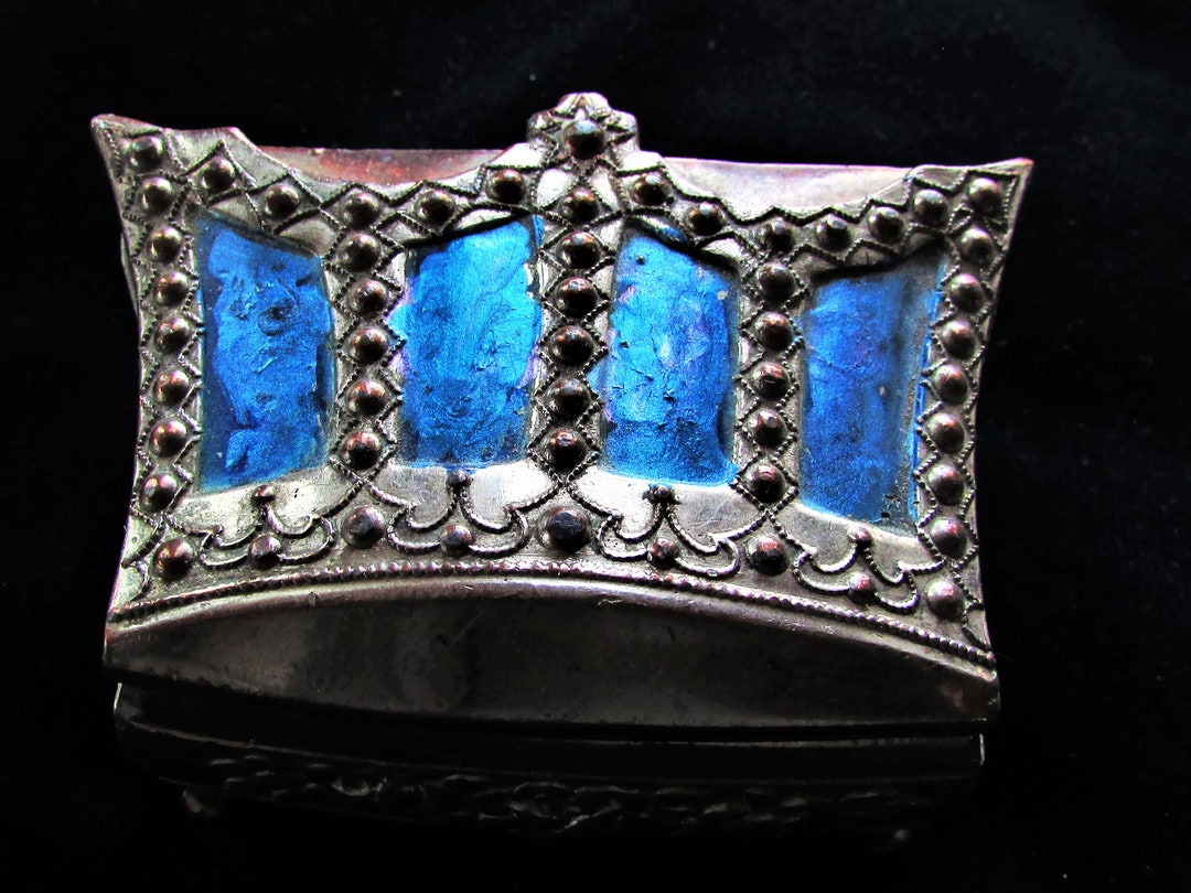 Vintage 1940's 50's Jewelry Box Crown Motif Silver Plate Cast Metal ...