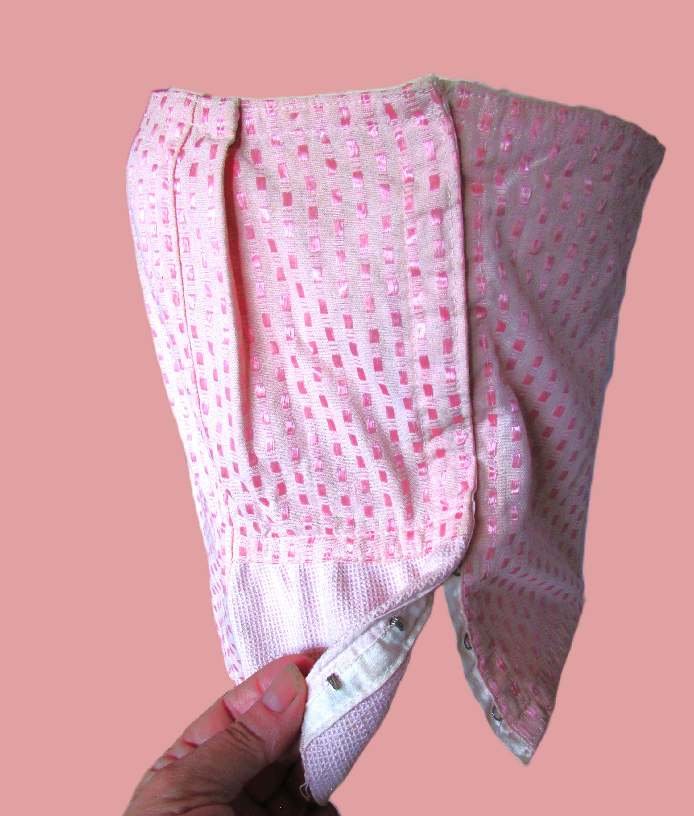 Vintage 1920's Flapper Bandeau Bra Pink Woven Cotton Binding Brassiere ...