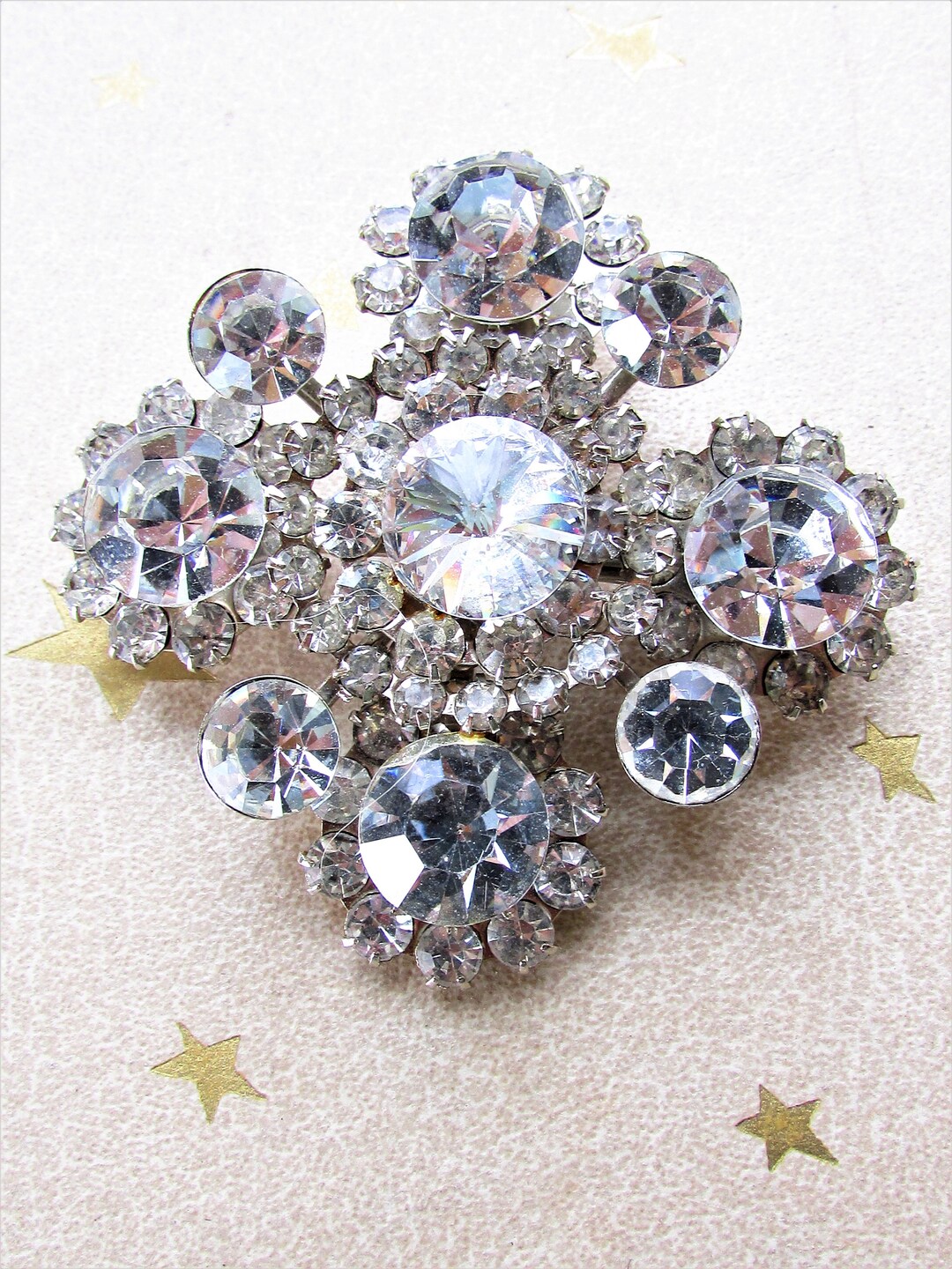 Broche vintage des années 1950 1960 1970 strass - Etsy France