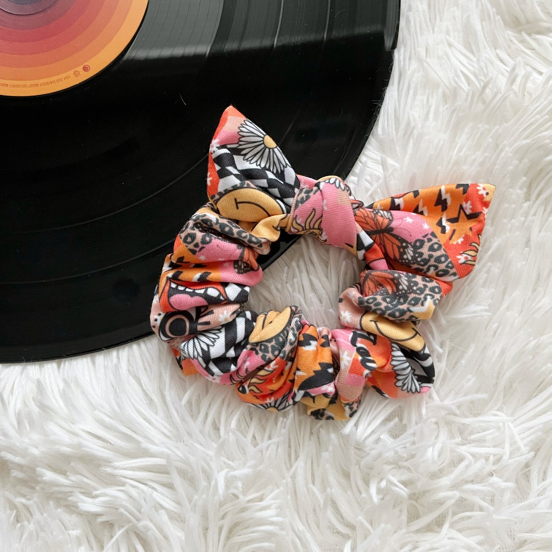 Cutest Checkered Scrunchie, Boho Check, Checkered Hair Tie, Boho ...