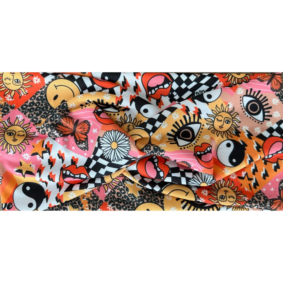 Checkered Daisy Women’s Turban, Checkered, Checkered Headband ...