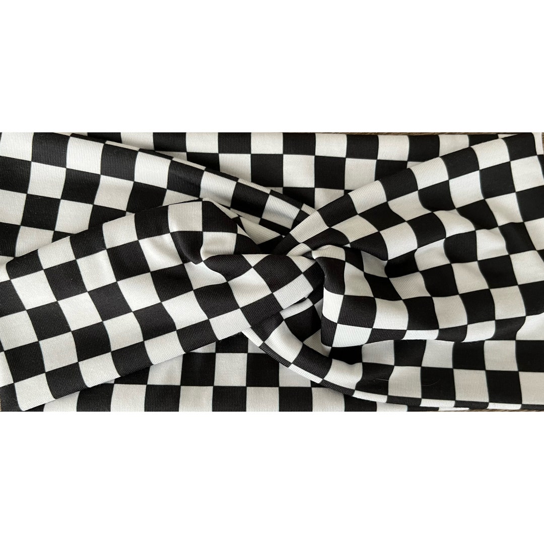Checkered Women’s Turban, Checkered, Checkered Headband, Cute Headbands ...