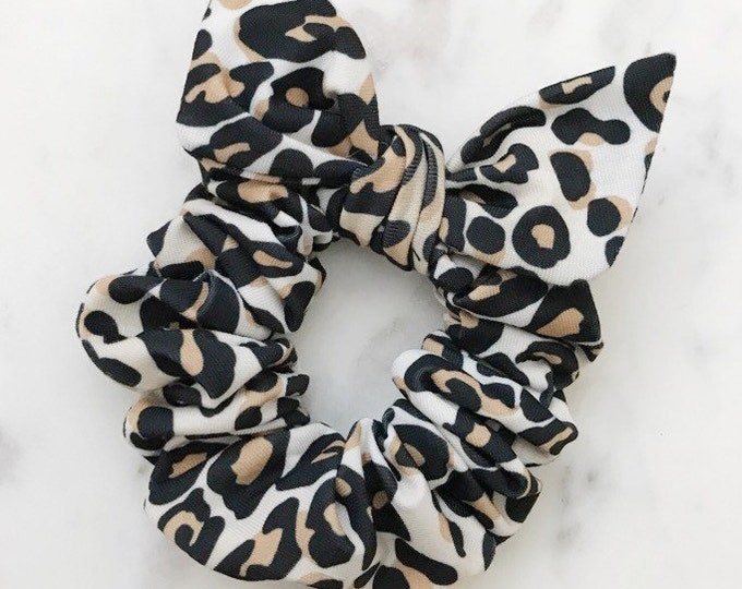 Leopard Scrunchie Bow, Scrunchie, Animal Print Bow, Scrunchie Bow ...