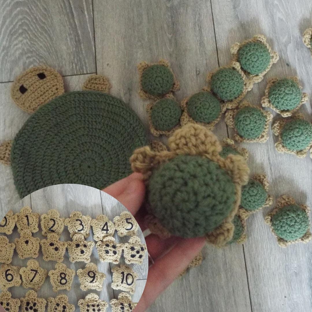 Turtle Matching Game, Number Matching Game, Memory Game, - Etsy