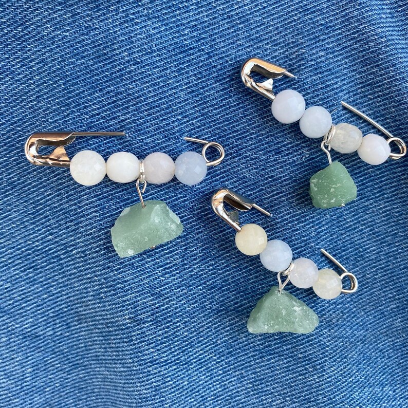 Jade Safety Pin Charm | Pin for Bags | Cute Accessory - Etsy