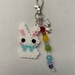 Perler Bead Bunny Rainbow Keychain | Cute Accessory - Etsy