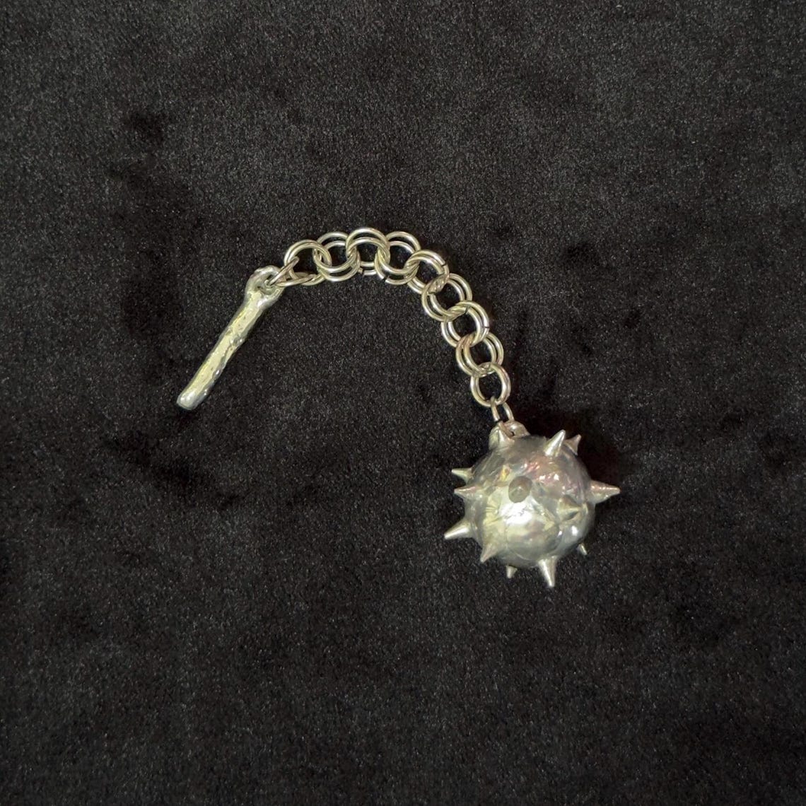 Soldered Spiky Ball and Chain Mace Trinket - Etsy