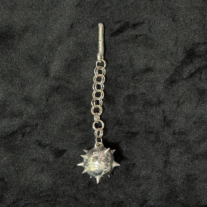 Soldered Spiky Ball and Chain Mace Trinket - Etsy