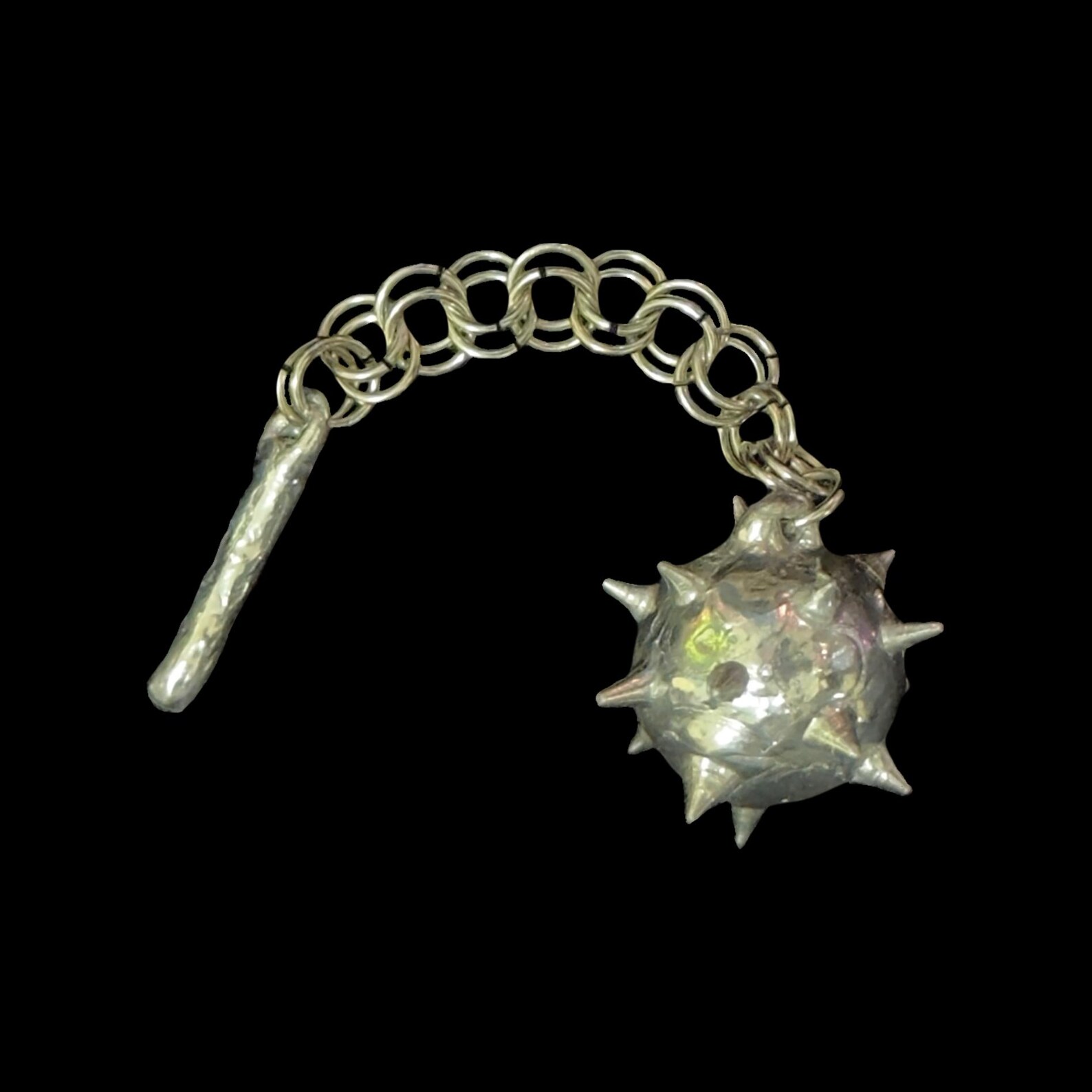 Soldered Spiky Ball and Chain Mace Trinket - Etsy