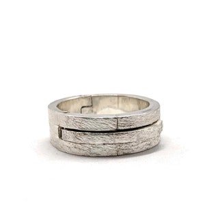 Heavy Texture Hinged Ring - Etsy