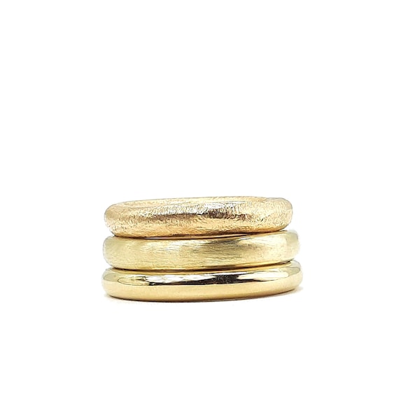 Thick Round Gold Ring | Etsy
