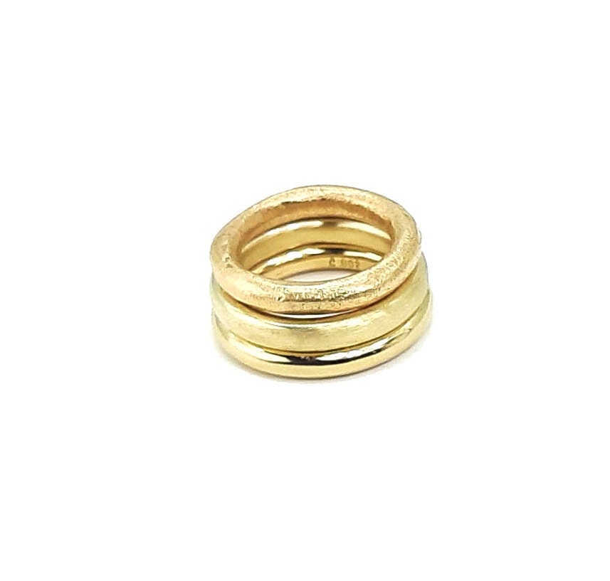 Thick Round Gold Ring | Etsy