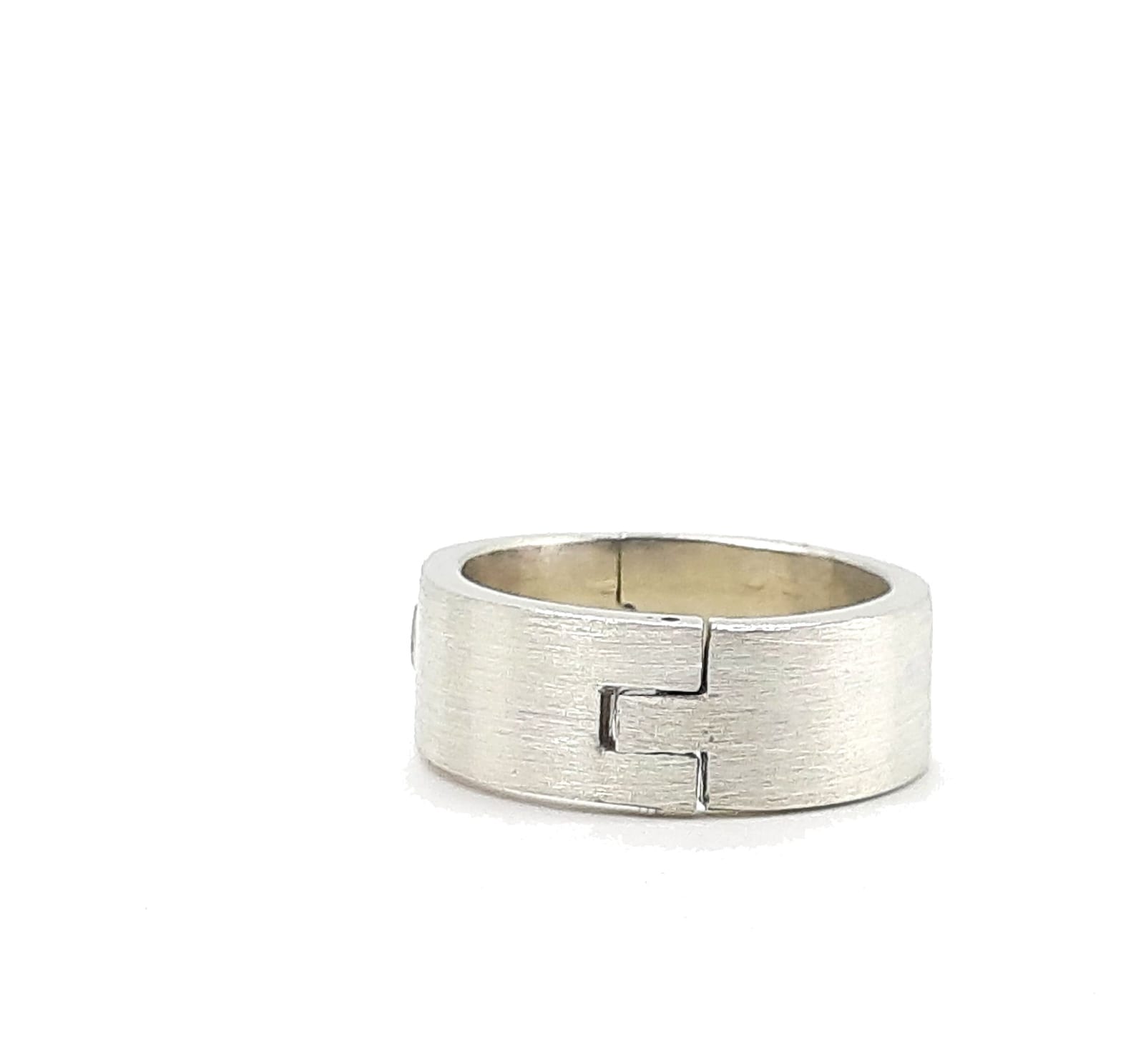 Sterling Silver Hinged Ring Flat Band - Etsy