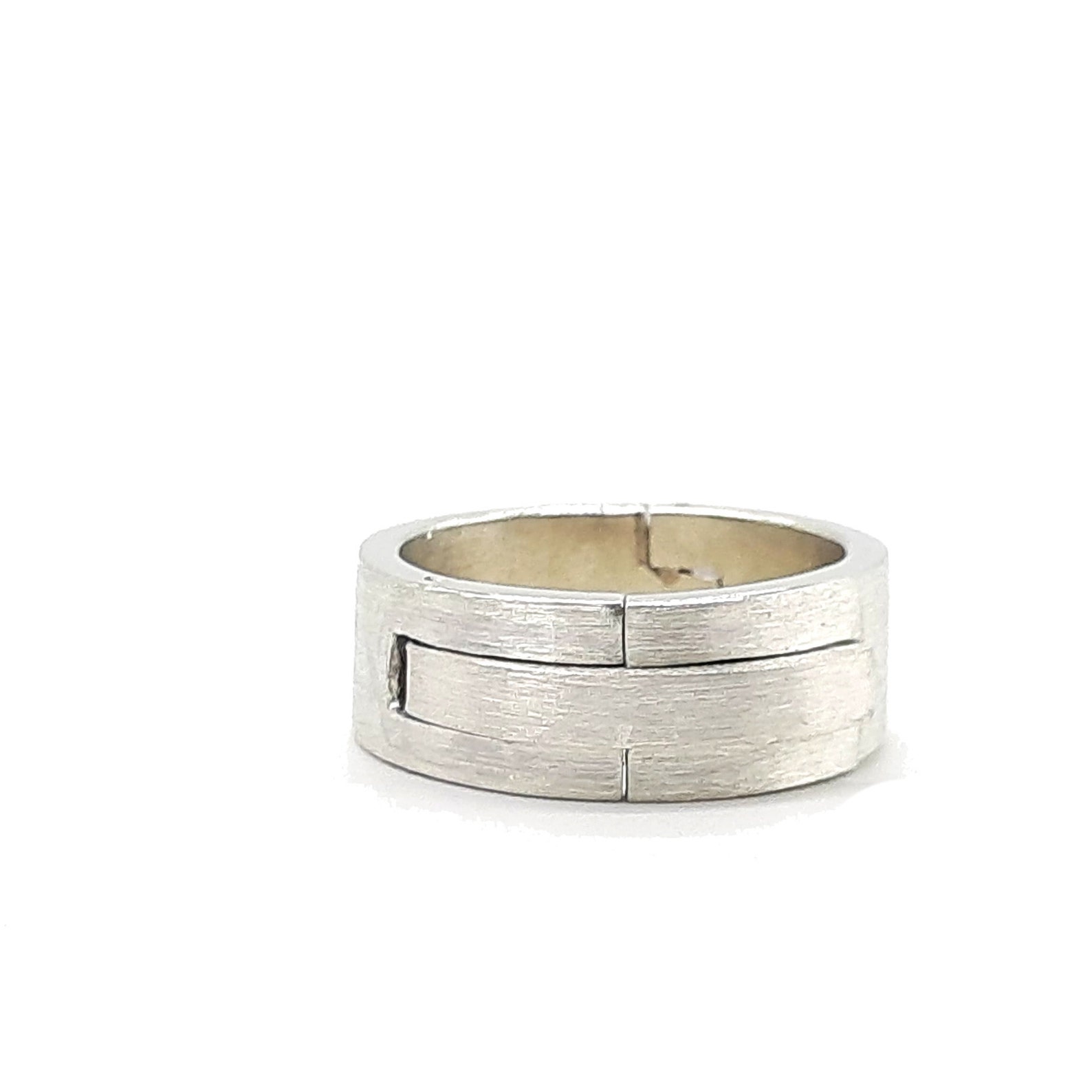 Sterling Silver Hinged Ring Flat Band - Etsy