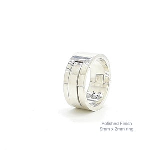 Sterling Silver Hinged Ring, Flat Band - Etsy