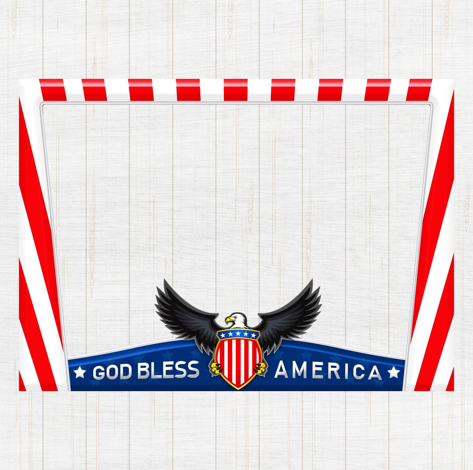 4th of July Frame PNG, Red White and Blue Frame Clipart, Patriotic ...