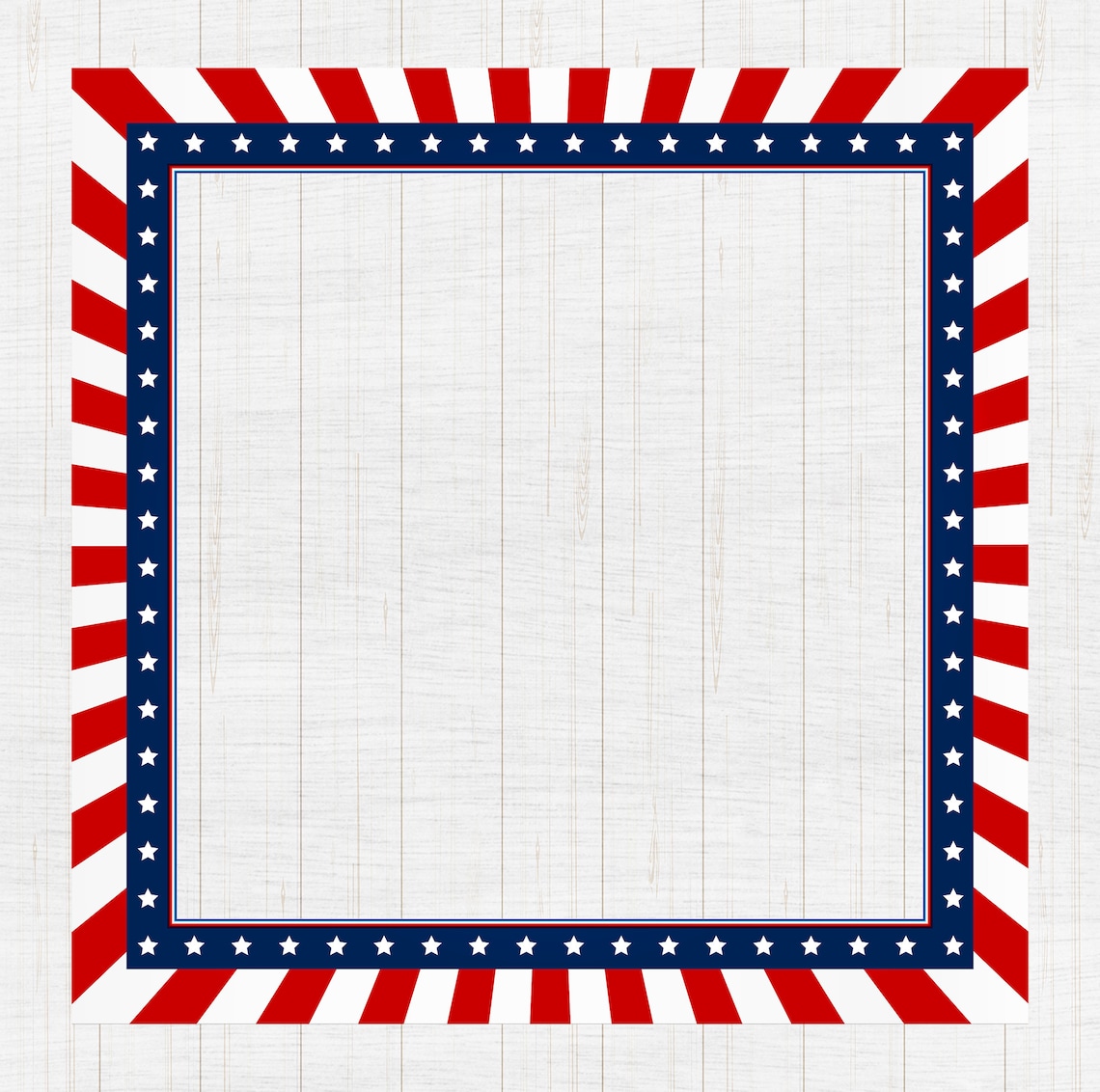 4th of July Frame PNG, Red White and Blue Frame Clipart, Patriotic ...