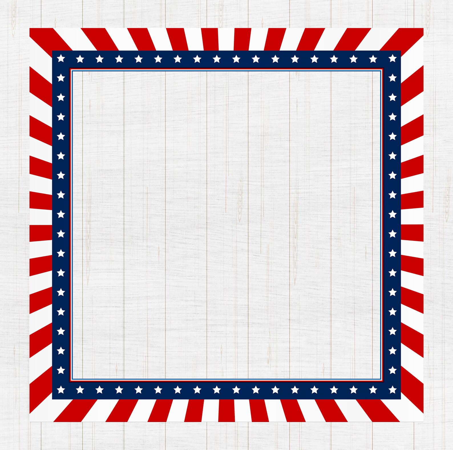 4th of July Frame PNG, Red White and Blue Frame Clipart, Patriotic ...