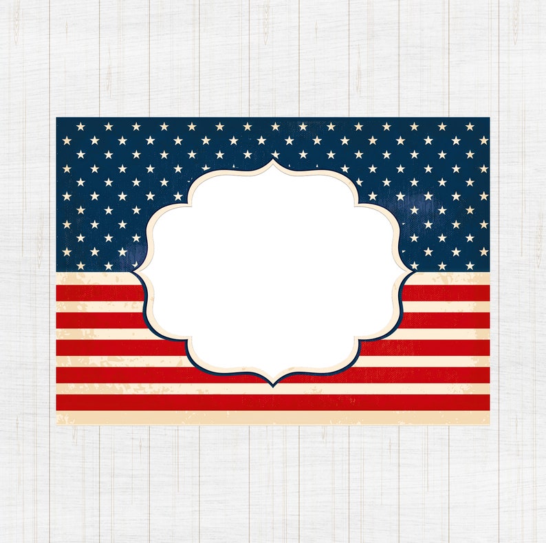 4th of July Frame PNG, Red White and Blue Frame Clipart, Patriotic ...