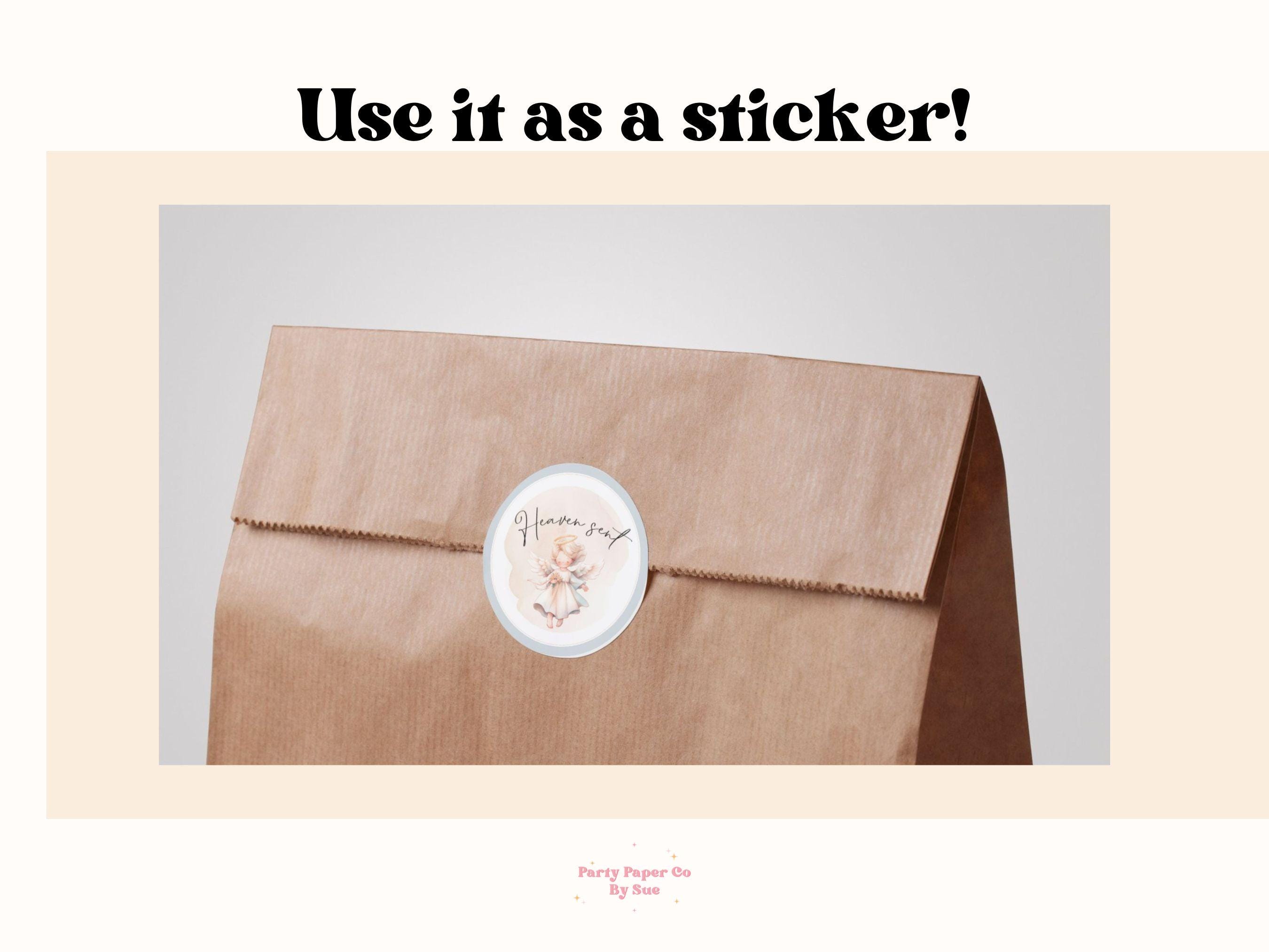 Heaven Sent Baby Shower Cupcake Toppers Digital Template INSTANT ...