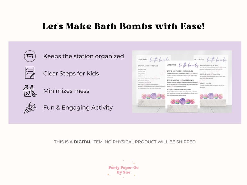 Bath Bomb Instructions Printable Bundle INSTANT DOWNLOAD 3 Step-by-step ...