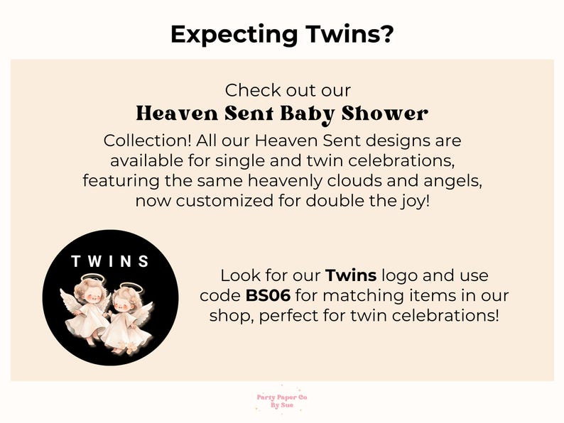 Heaven Sent Baby Shower Cupcake Toppers Digital Template INSTANT ...