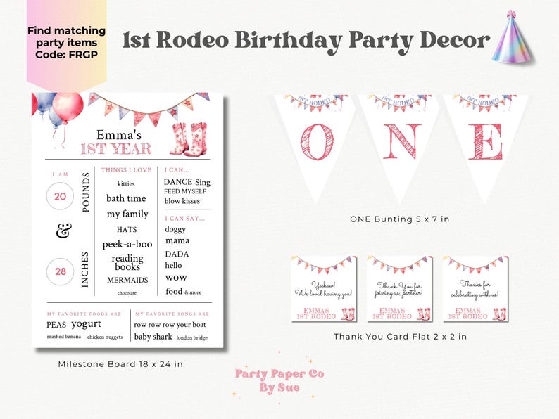 Menu Template 1st Rodeo Birthday INSTANT DOWNLOAD Editable, Cowgirl ...