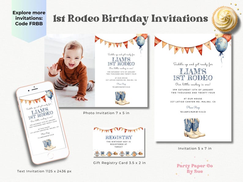Menu Template 1st Rodeo Birthday INSTANT DOWNLOAD Editable, Cowboy ...