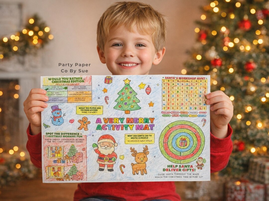 Christmas Activity Placemat for Kids INSTANT Digital Download PDF ...
