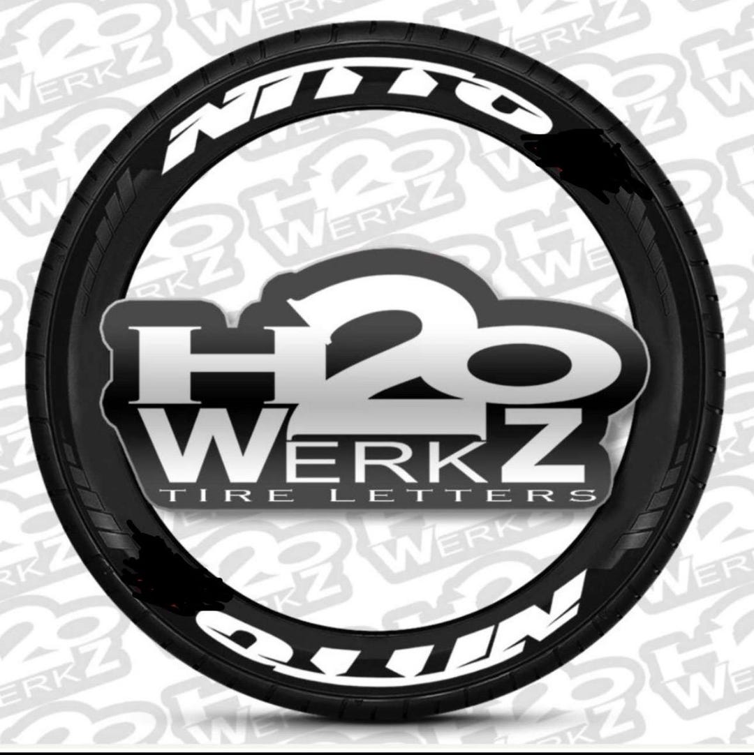 Permanent Tire Letters Sticker “NITTO” - 1.0'' - Total 8 Count Stickers ...