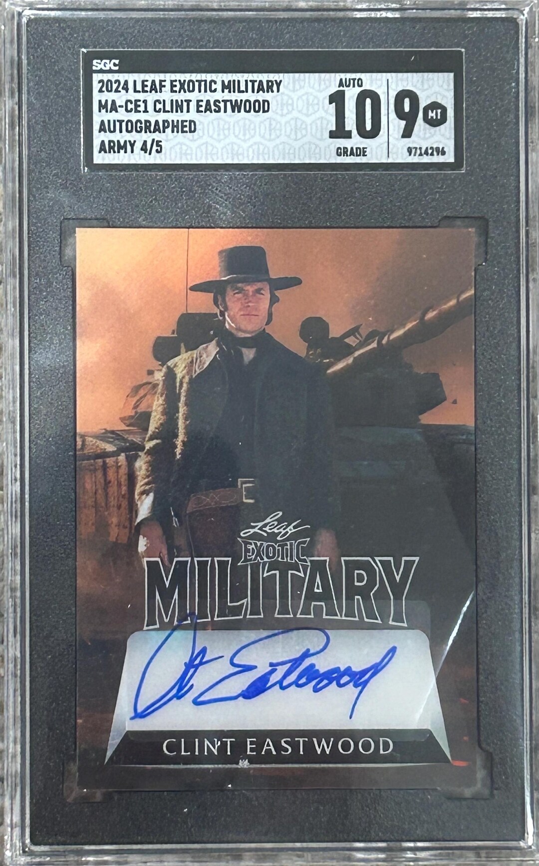 2024 Leaf Exotic Military MA-CE1 Clint Eastwood Autographed Army 4/5 ...