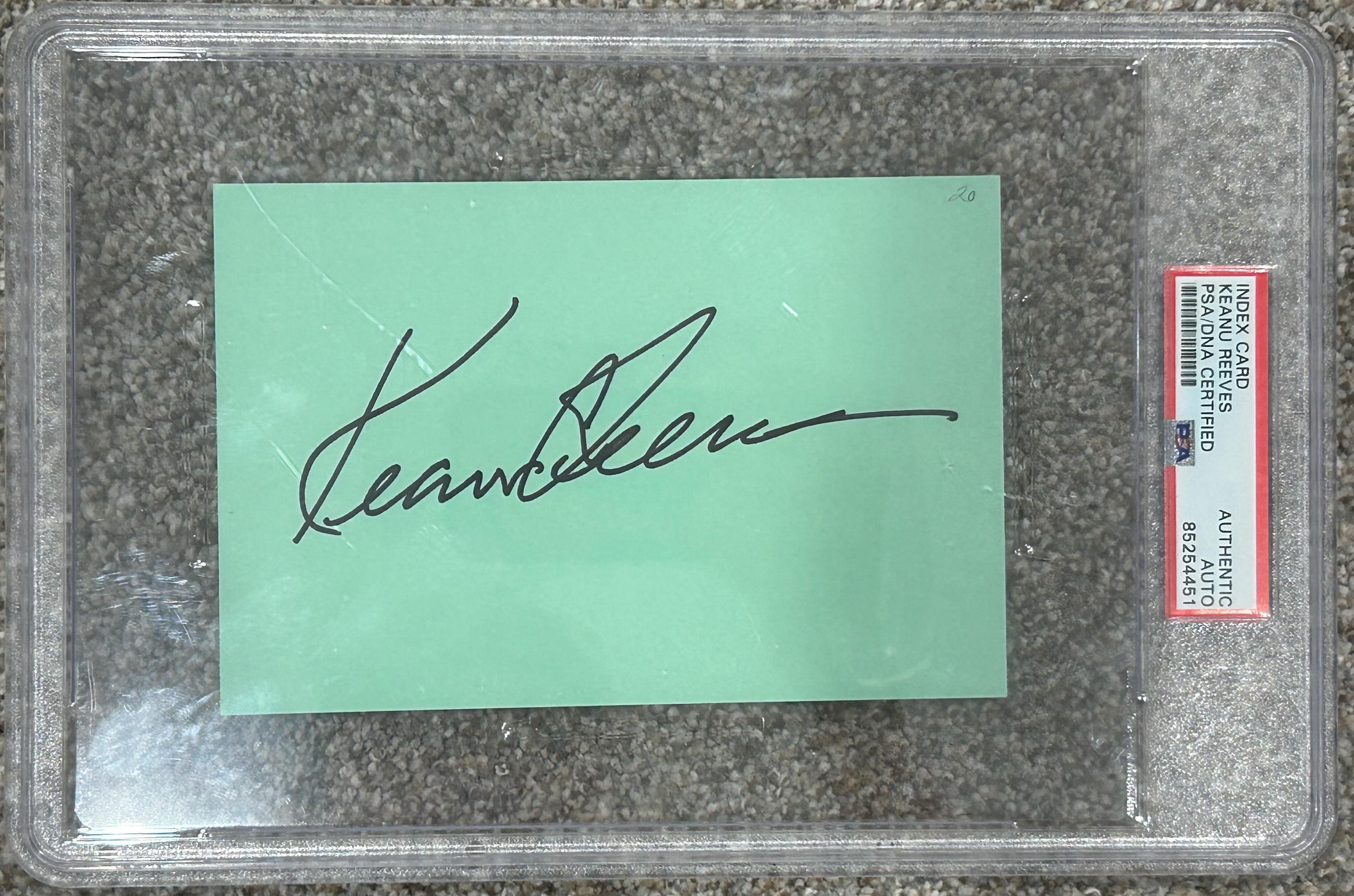 Keanu Reeves Signed Autographed Index Card PSA/DNA John Wick - Etsy