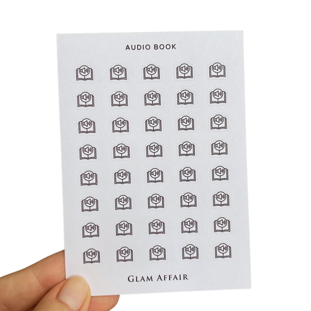AUDIO BOOK Micro Icon Stickers Planner Stickers Minimal & Functional ...