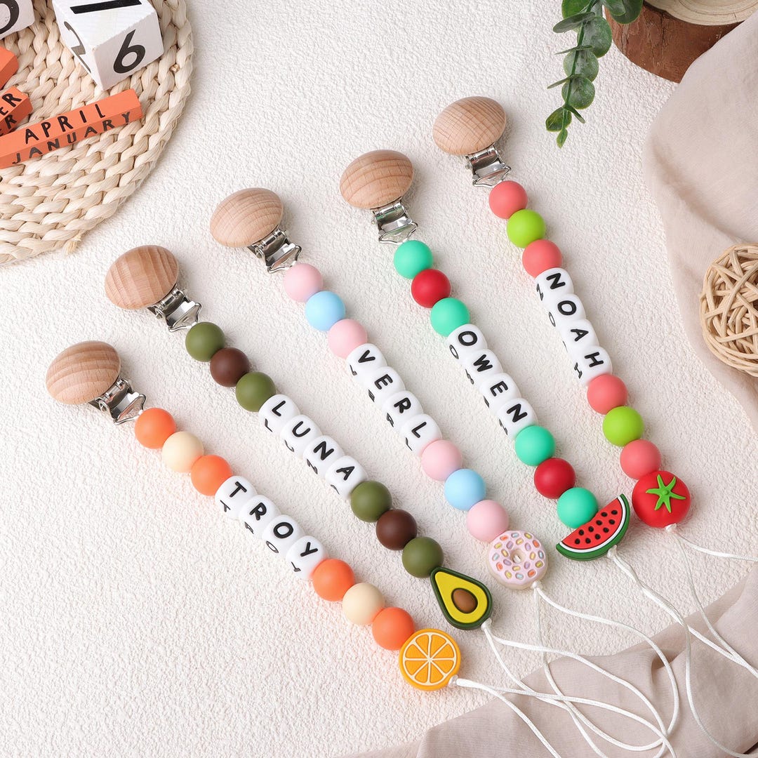 Custom Newborn Pacifier Chain,unique Gift for Girls,ideal for Baby ...