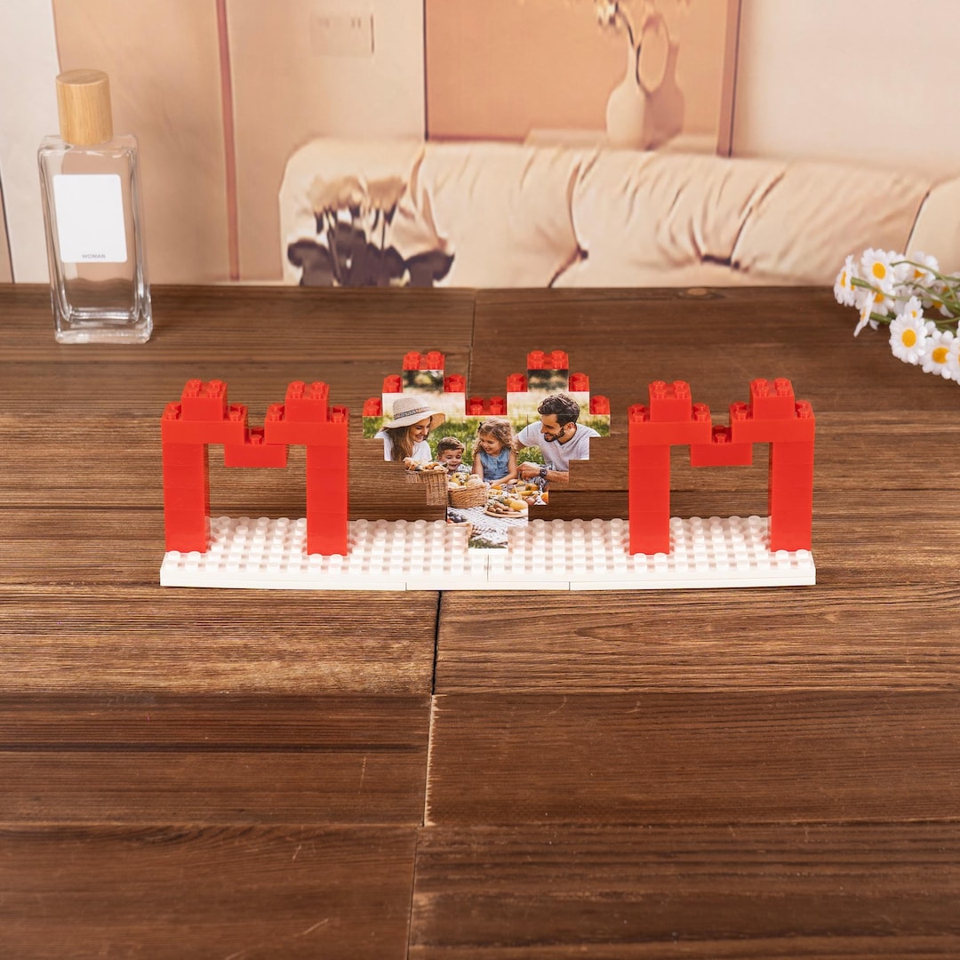 Mother's Day Custom Legos Heart Picture, Personalized Unique Brick ...