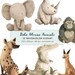 10 Watercolor Cute Wild Animals Clipart Bundle PNG Digital Download ...