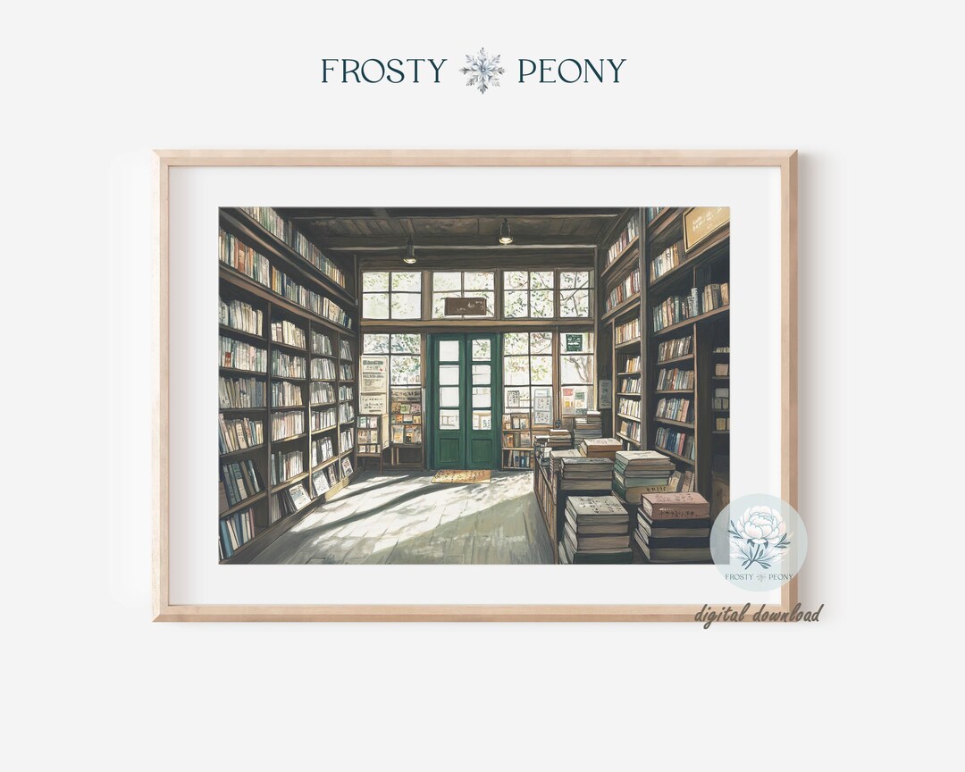 Quiet Book Nook Art Print | Cozy Reading Corner Wall Art | Vintage ...