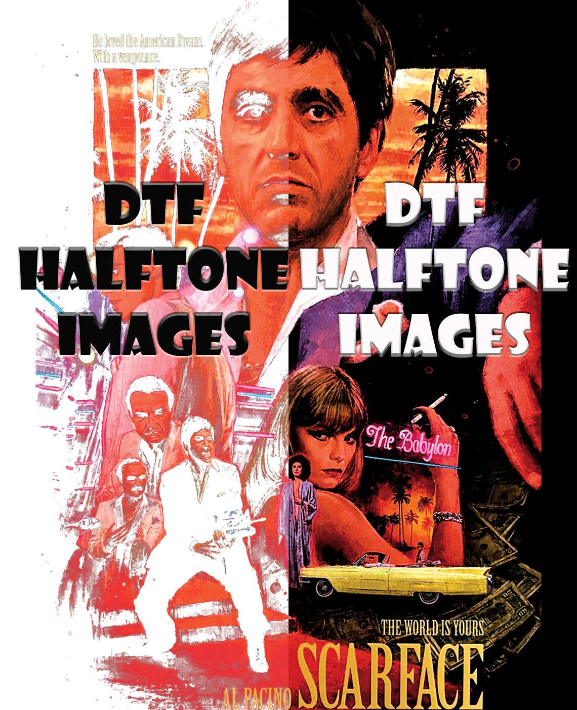 DTF, Direct to Film Halftone, PNG Files - Etsy