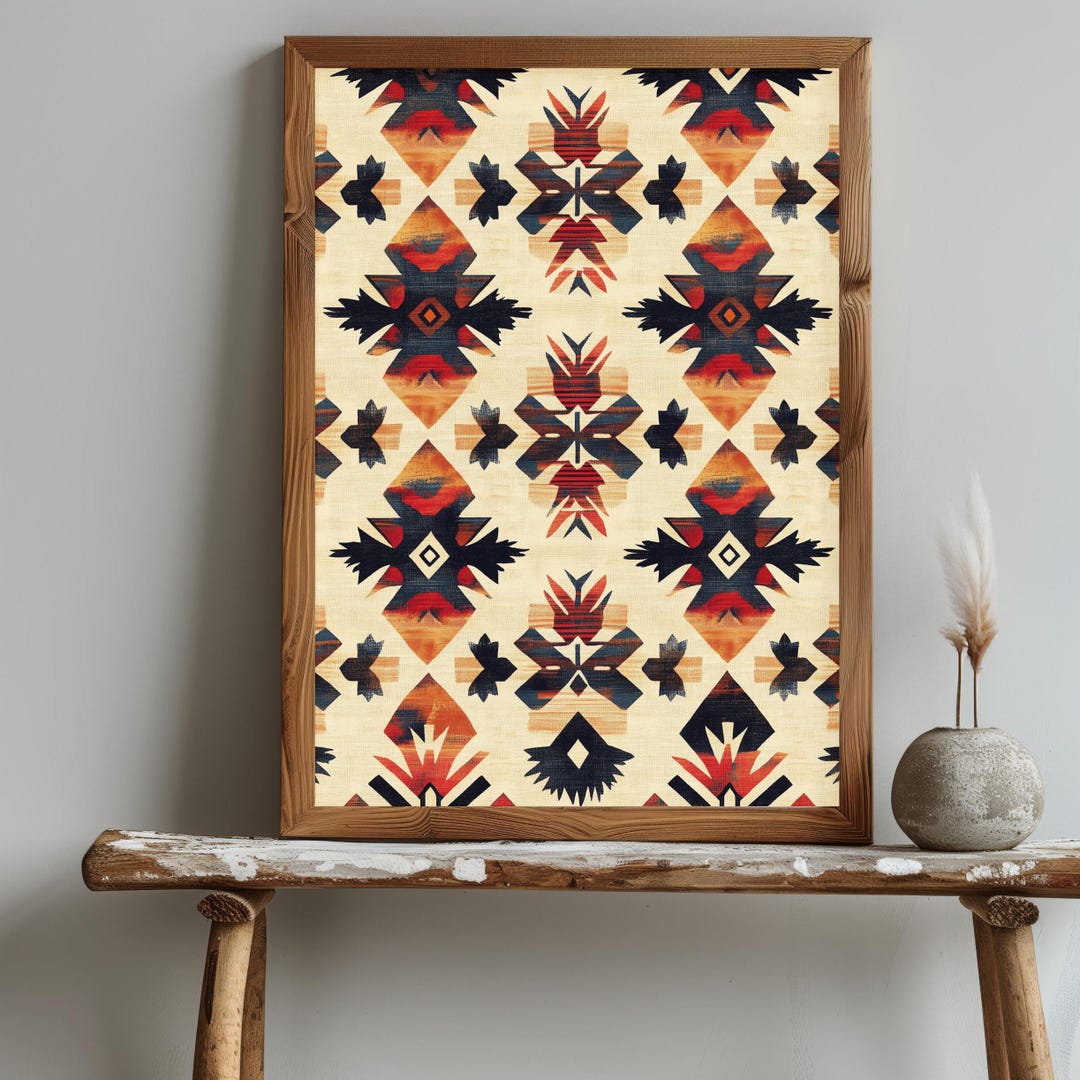 Cherokee Inspired Matte Vertical Poster, Tribal Wall Art, Native ...