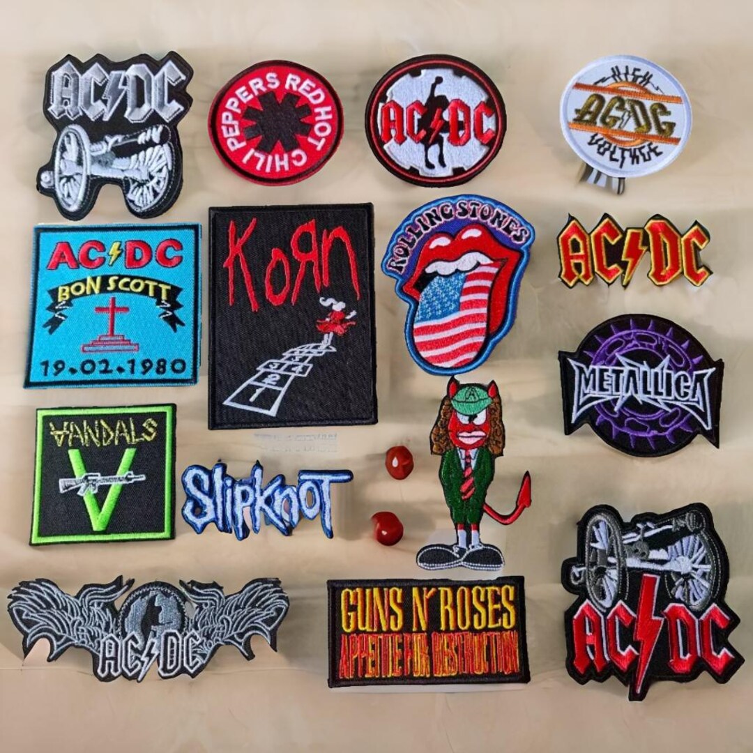 Rock Band Embroidered Badgepunk Style Fabric Decorversatile Clothing ...